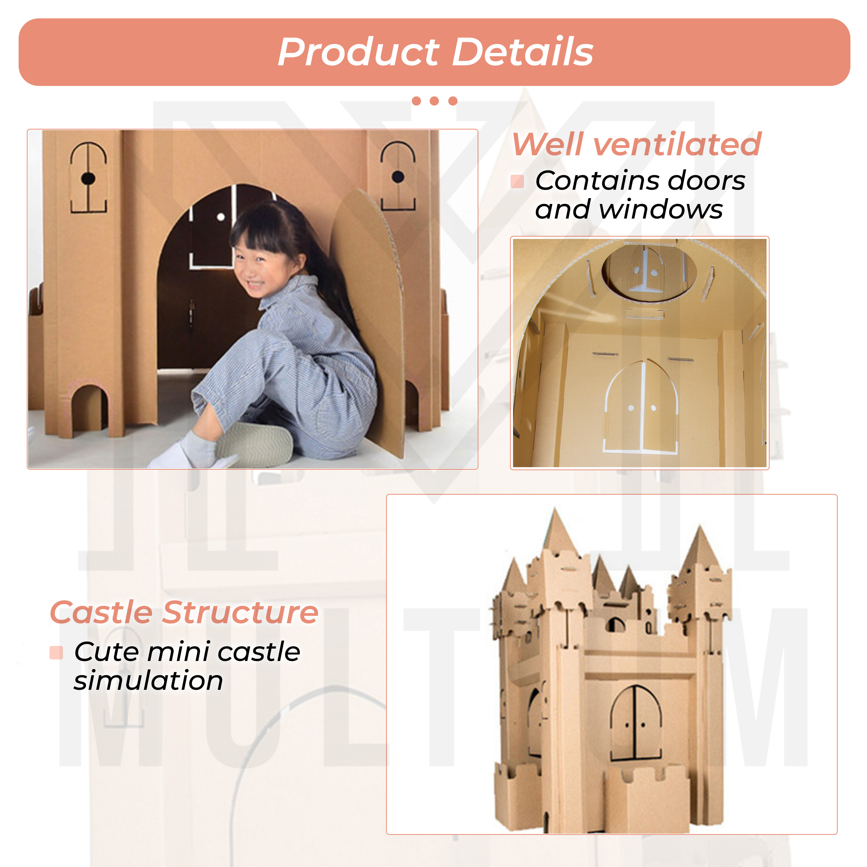 Giant Castle 3D DIY Cardboard Toy House For Kids Fun DIY Craft For Kids ...