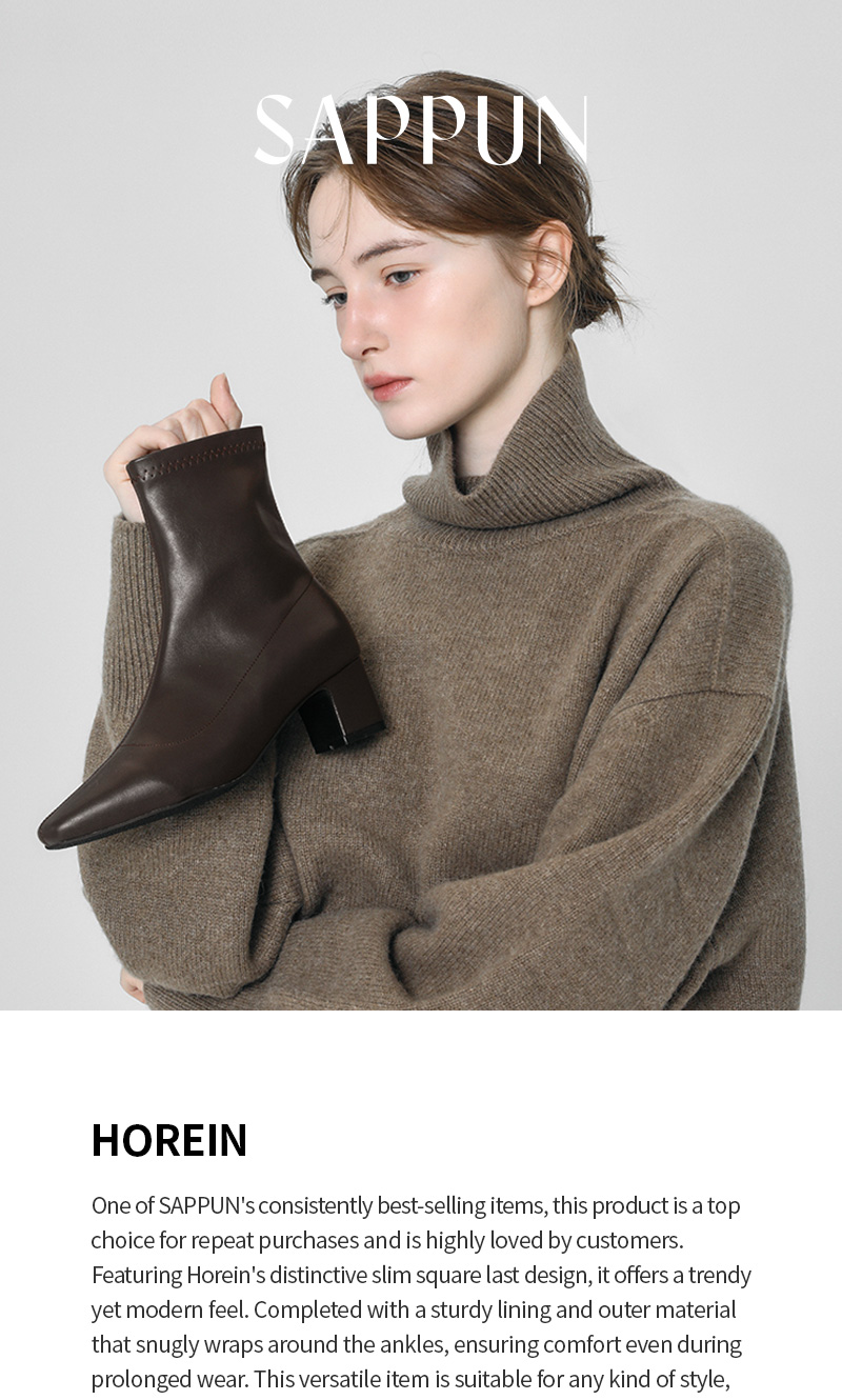 [SAPPUN] Horein Socks Ankle boots (5cm) 6 Colors | Shopee Singapore