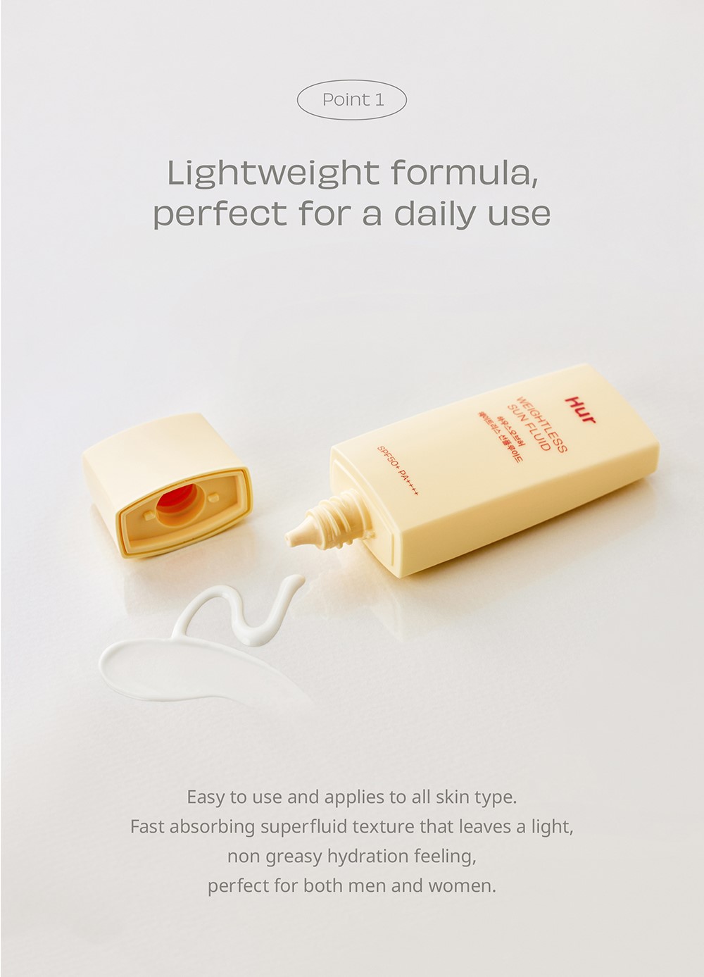 House of Hur Weightless Sun Fluid SPF 50+ PA++++ 50ml | Shopee Singapore