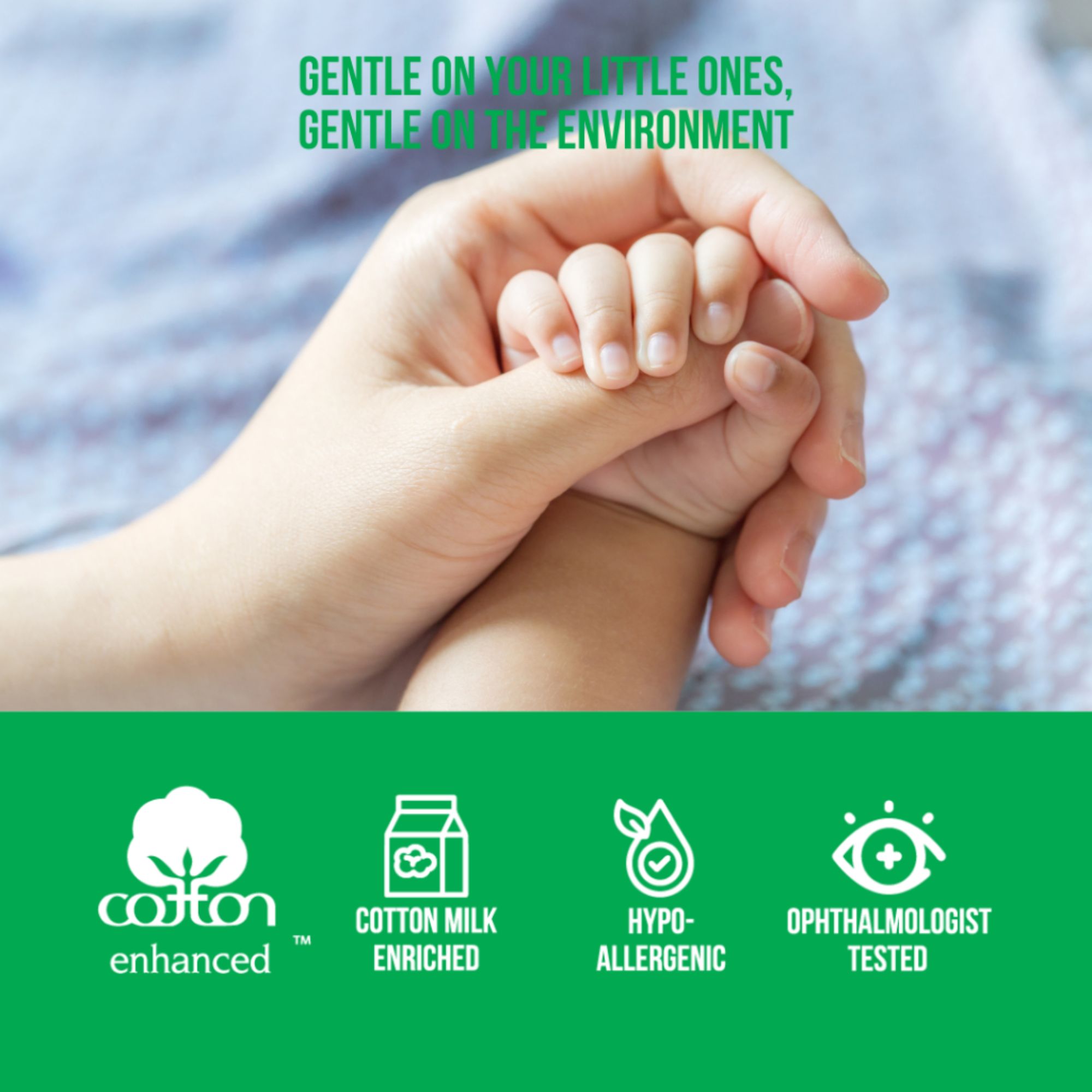 TTS - Champs Hygiene Care Baby Wipes (Infused with Cotton Milk, Jeju ...