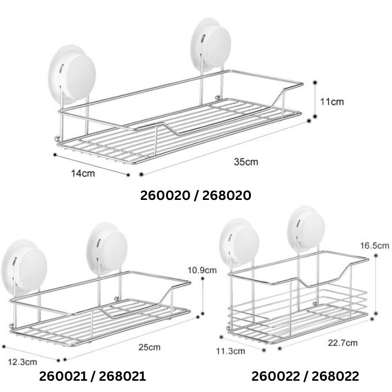 Garbath / Suction Wall Shelf Rack Organizer | Shopee Singapore