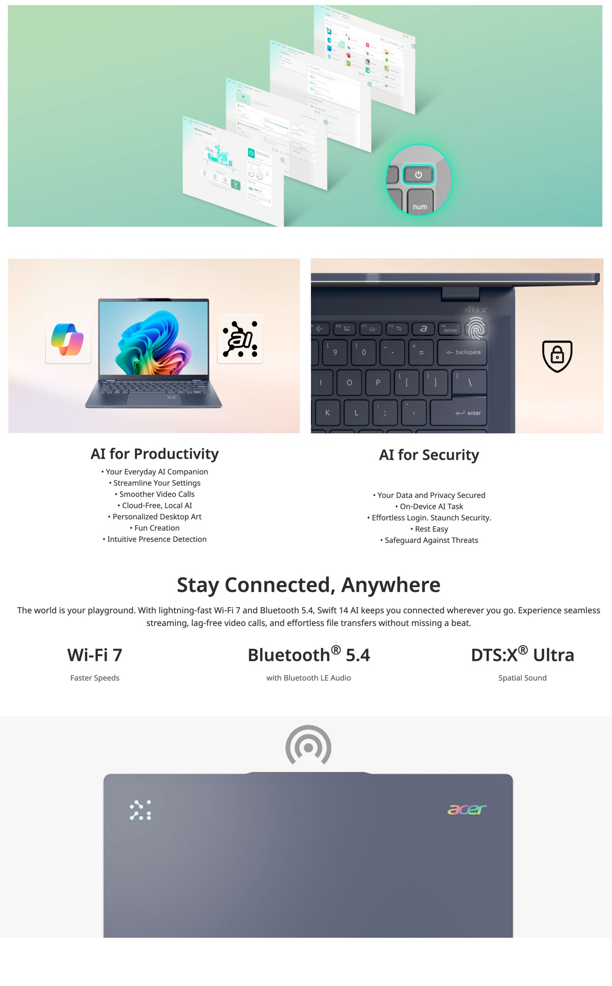 [AI PC] [LATEST Copilot+ PC] [Intel Core Ultra 9 Processor 288V] Acer ...