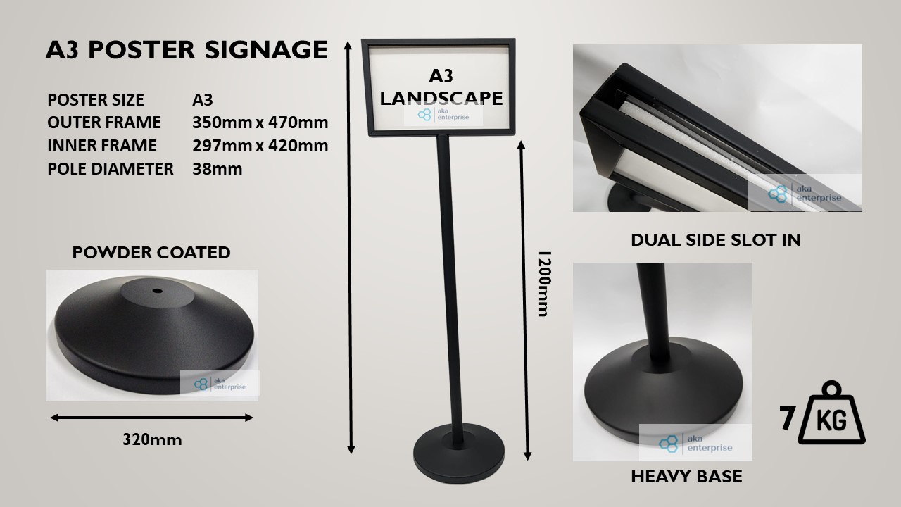 A3 | A4 Poster Stand | Directional Display Stand | Signboard | Shopee ...