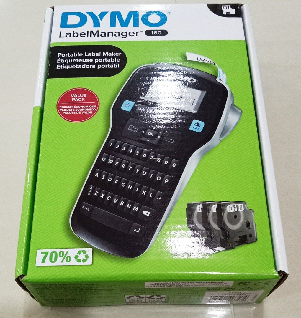 Authentic DYMO Label Manager 160 Handheld Printer Label Maker Label ...