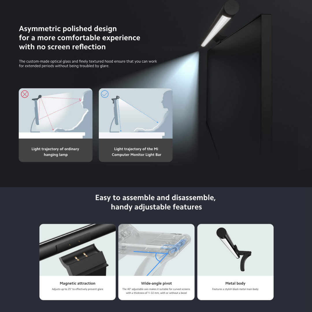 Xiaomi Mi Monitor Light Bar | Screen Bar | Anti-Reflection | Shopee ...