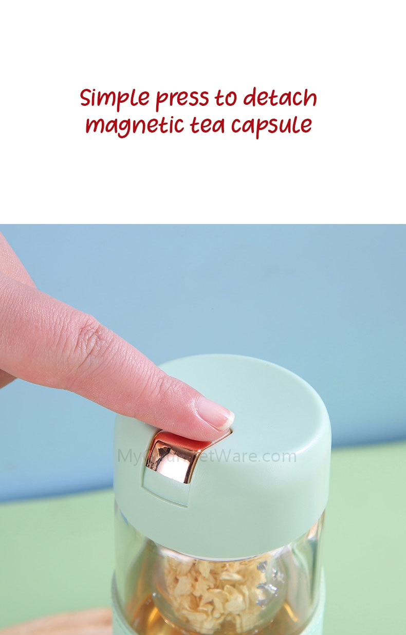 [SG STOCK] 450ml Magnetic Tea Capsule Tea Infuser Bottle Cold Brew ...