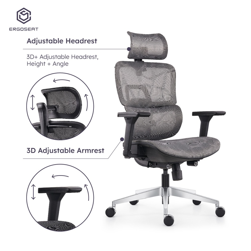 Ergoseat 815A Transverse Ergonomic Home Office Chair With Backrest ...