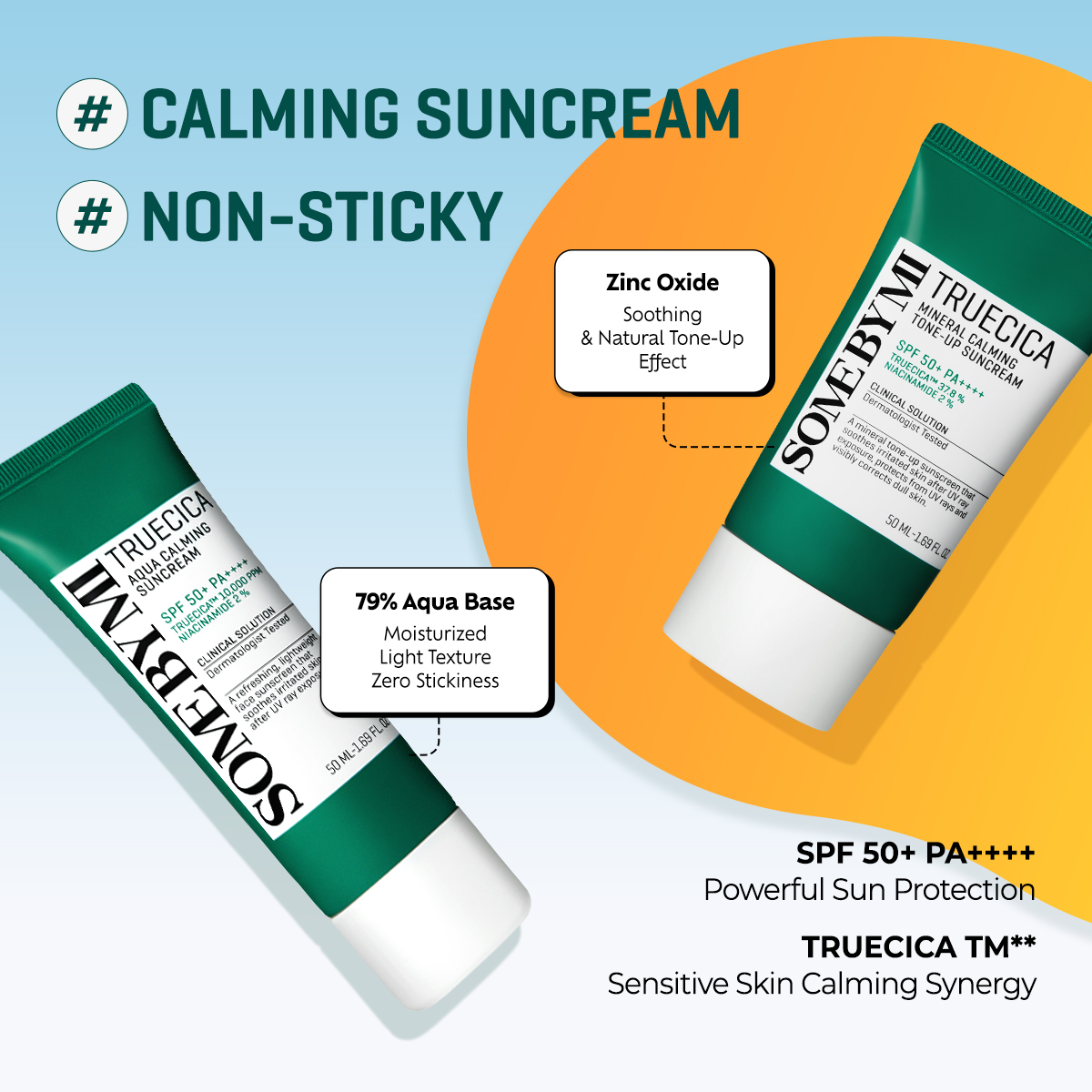 [SOME BY MI] Truecica Aqua Soothing & Calming Sunscreen, SPF 50 PA ...