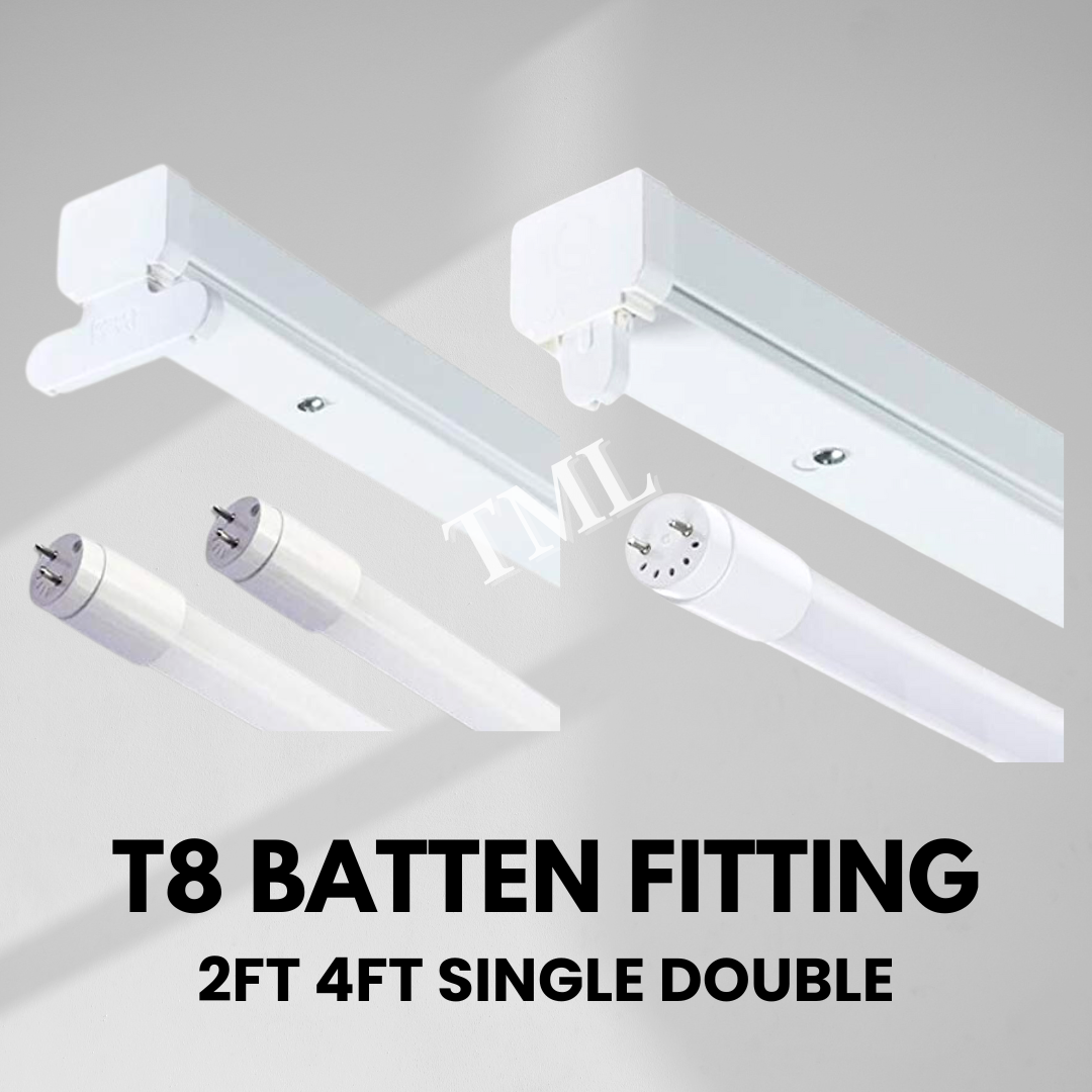 T8 Tube Batten Fitting Housing with T8 LED tube optional TML | Shopee ...