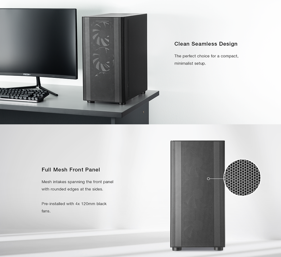 Tecware Flatline TG Black MATX CASE (1 YEAR WARRANTY BY TECH DYNAMIC ...