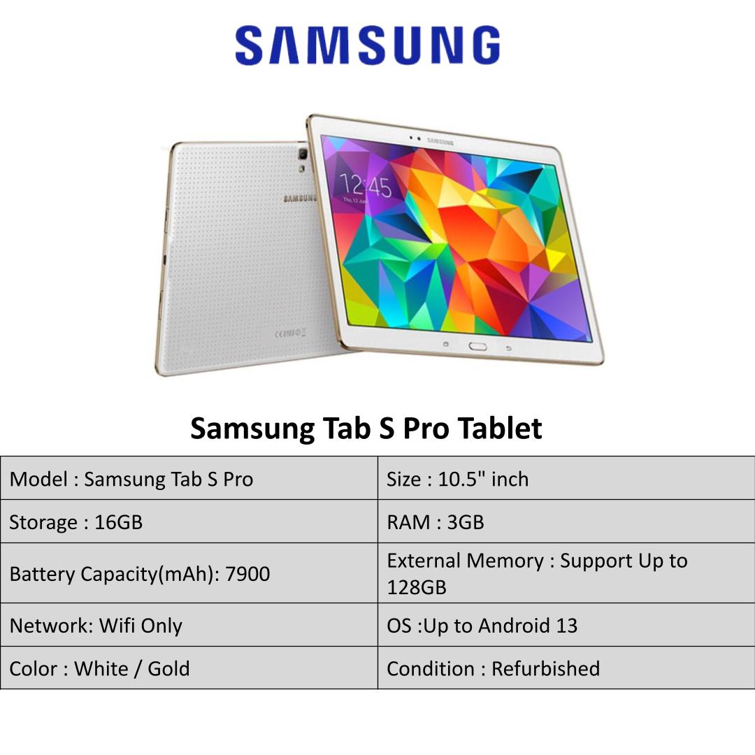 Samsung Tab S Pro Tablet 10.5" / Note Pro 10.1" / 2 In 1 Tablet / Local ...