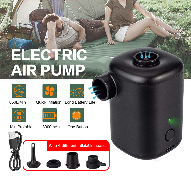Electric Pump inflate/deflate Rechargeable Inflatable Pump portable air ...