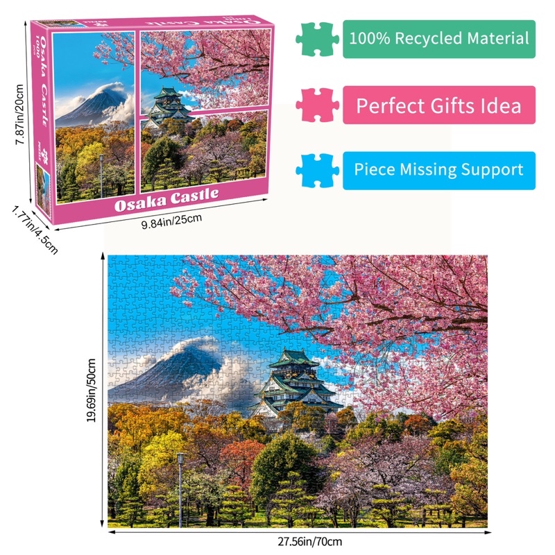 Huadada 500/1000 Pcs Piece Pieces Adult Jigsaw Puzzle 1000 Pieces ...