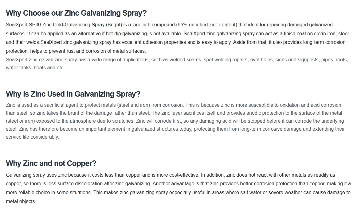 SealXpert SP30 Zinc Cold Galvanizing Spray (Bright) 450ml (Rust ...