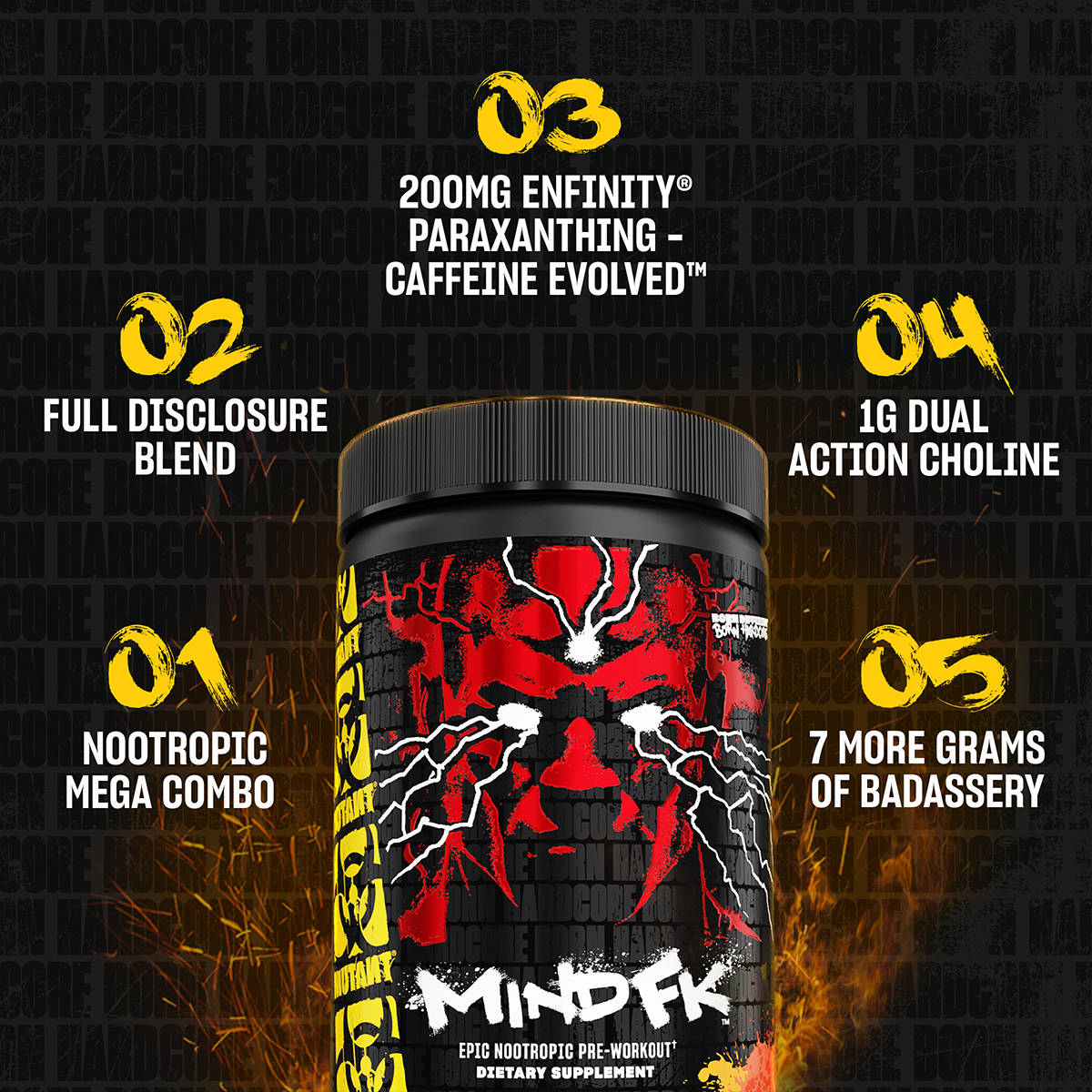 Mutant Mind FK, Epic Nootropic Pre Workout Supplement, Brain Supplement ...