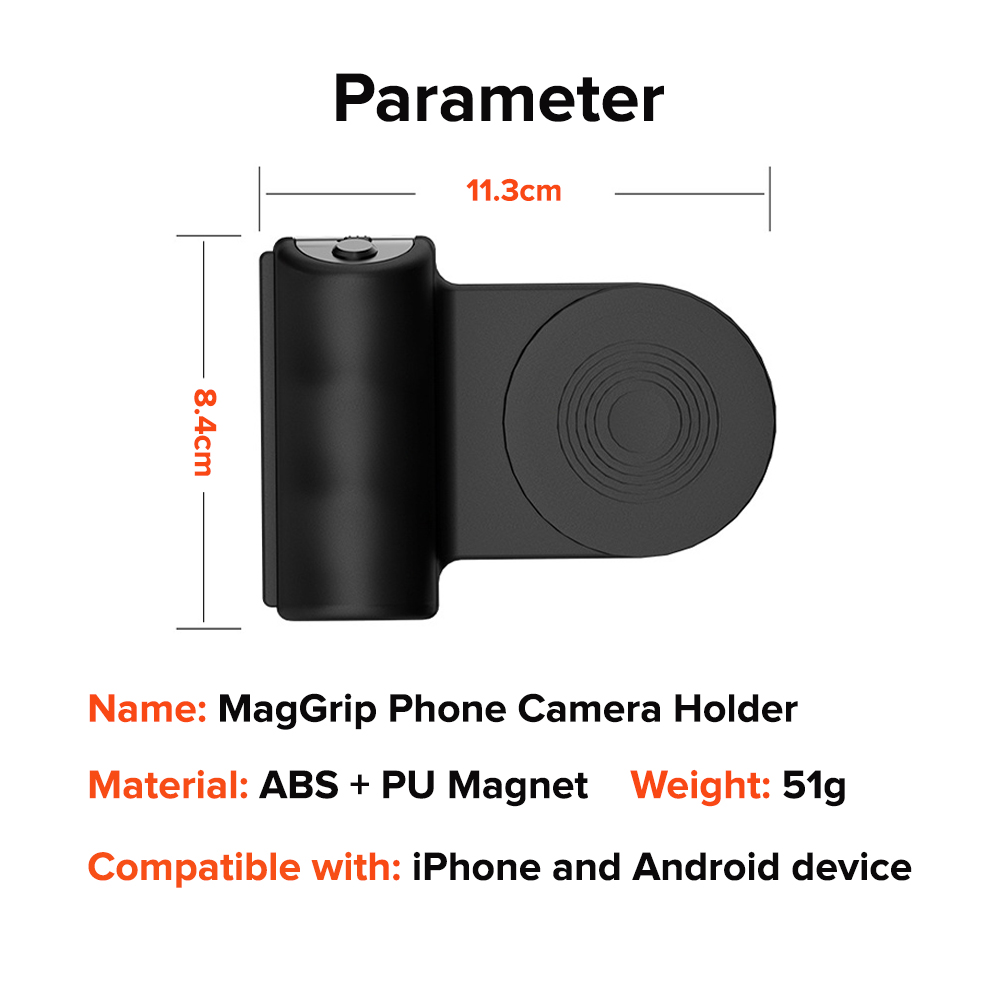 (SG) LionShield MagGrip Magnetic Selfie Phone Holder Grip for iPhone ...