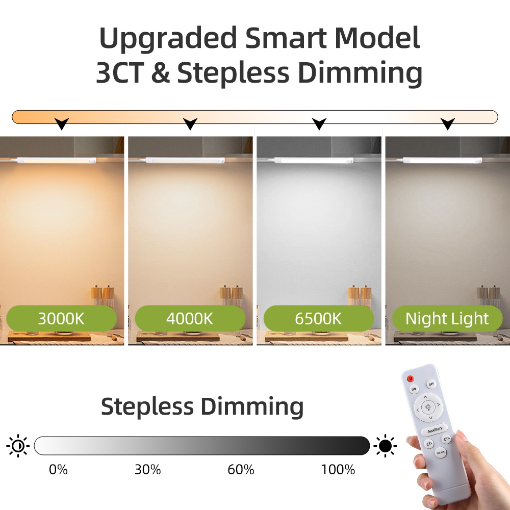 Tricolor Led Tube Light With Plug T5 Tube Bar Cabinet 2ft Desk Lamp ...