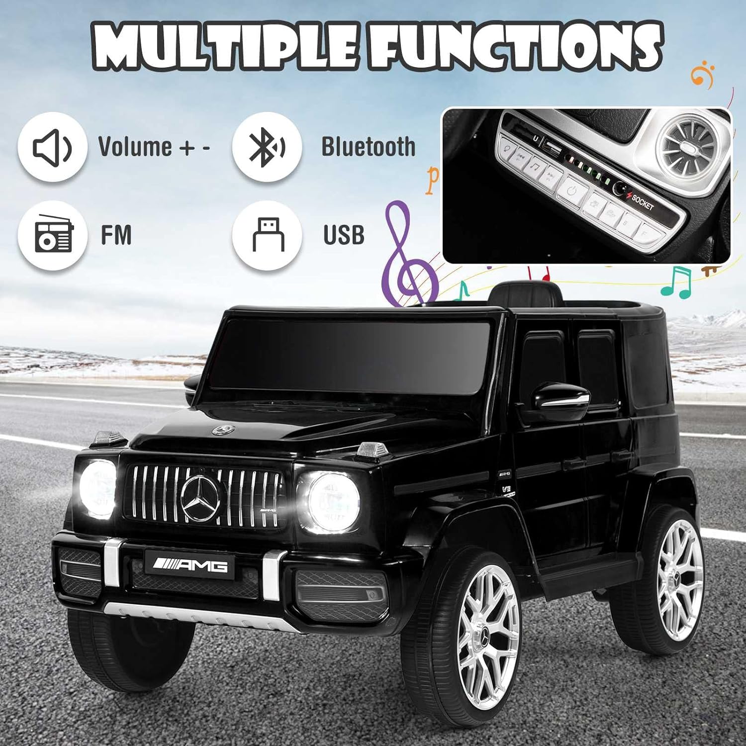 Kids Ride On Car Mercedes Benz G63 Electric Vehicle Remote Control ...