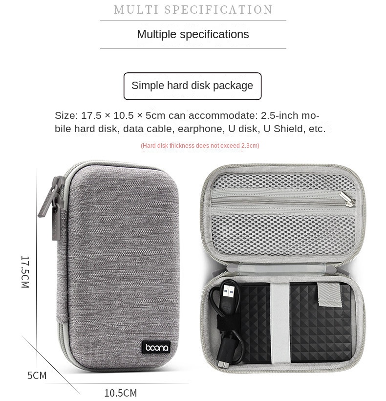 BOONA Hard Case with Shockproof Waterproof EVA Protection Travel ...