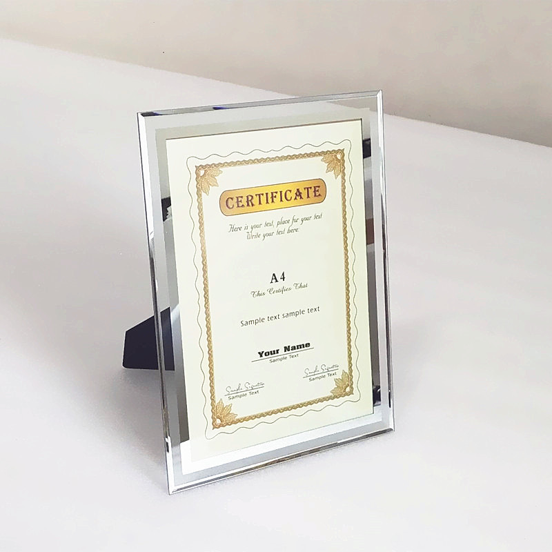 SG stock 4R 5R 8R A5 A4 Crystal Glass Certificate Photo frame Wedding photos Graduation ...