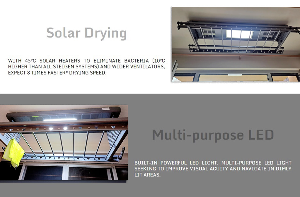 Automated Laundry Rack Clothes Drying Rack Air drying sterilization ...