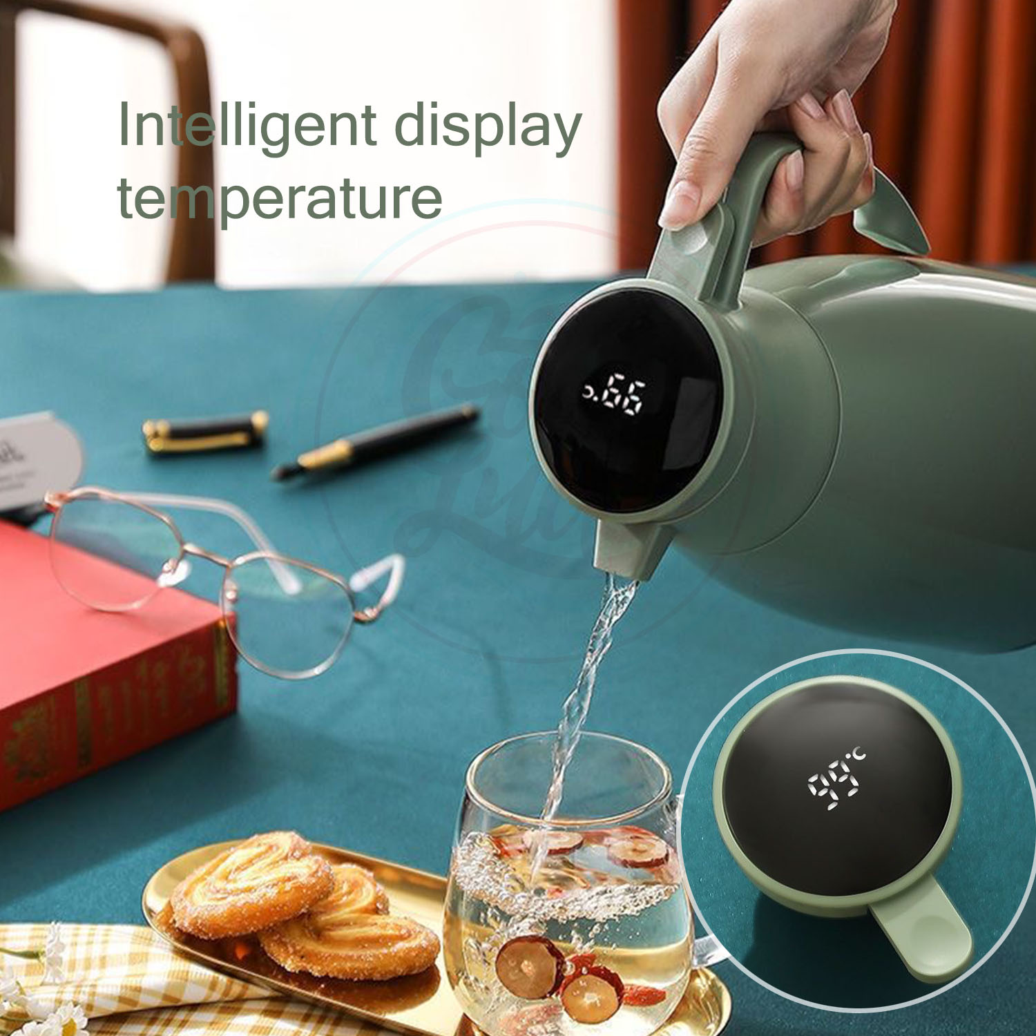 1.9L SMART FLASK THERMOS WITH TEMPERATURE DISPLAY Vacuum flask teapot ...