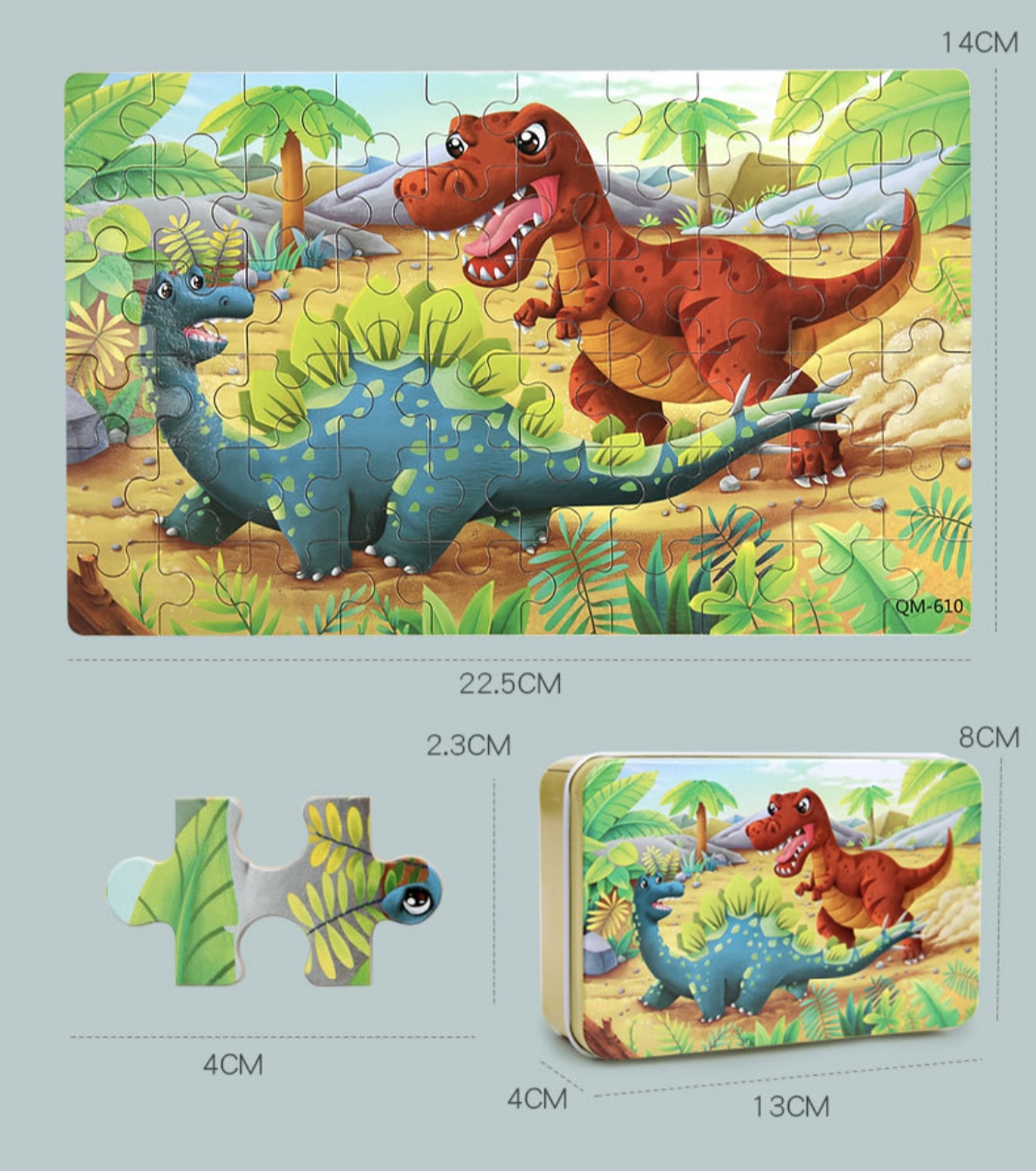 SG Stock Cartoon Wooden Jigsaw Puzzle Tin Box Birthday Party Gift Set ...