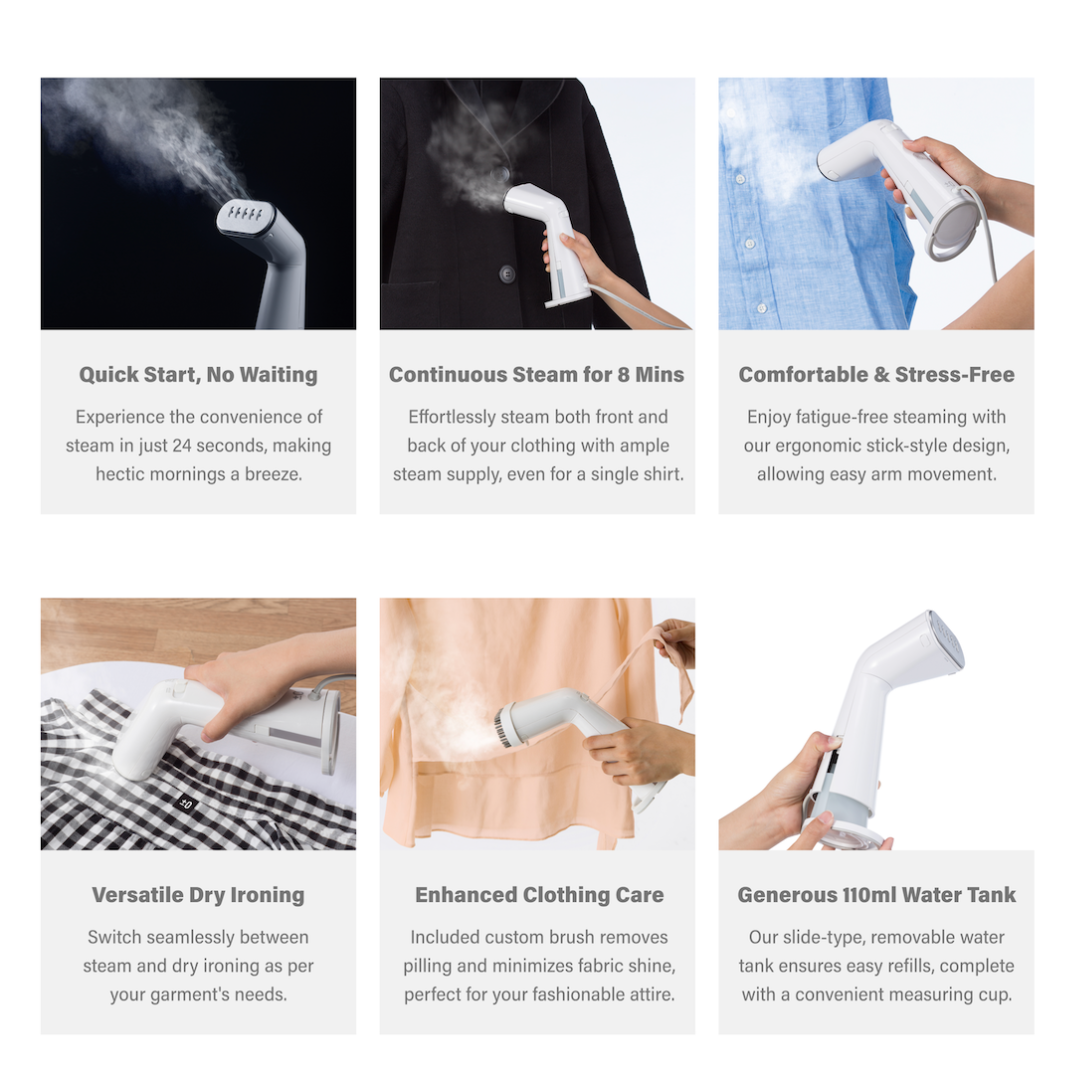 ±0 Plus Minus Zero Garment Steamer [FREE Dedicated Mitten ...