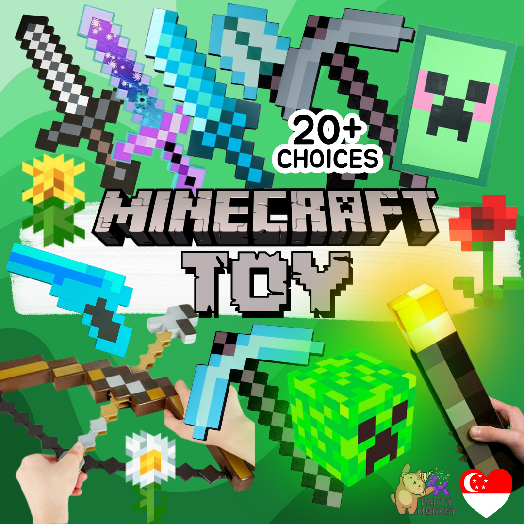 [SG SELLER] Minecraft Sword Axe Bow Toy Party Kids EVA Foam Outdoor ...