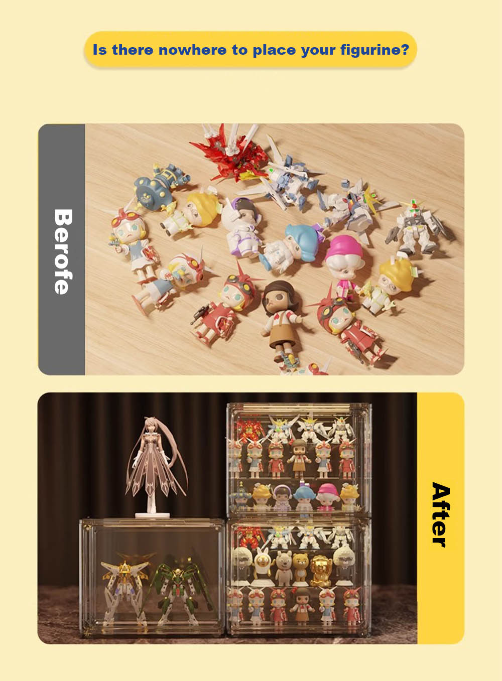 Full Clear Acrylic Popmart Display Box Transparent Storage Box ...