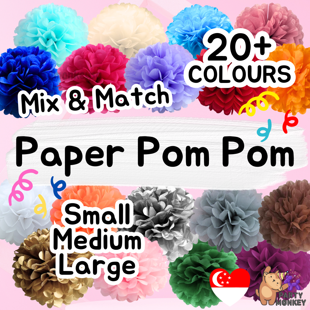 [SG Seller] Pom Pom Party Decoration Wall Decor Props Paper Party ...
