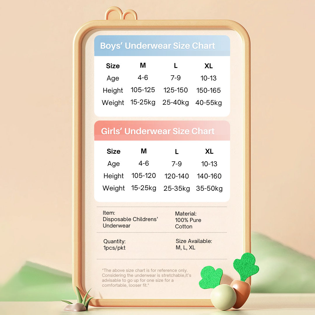 mixshop Pure Cotton Kids Disposable Underwear, Childrens' disposable ...