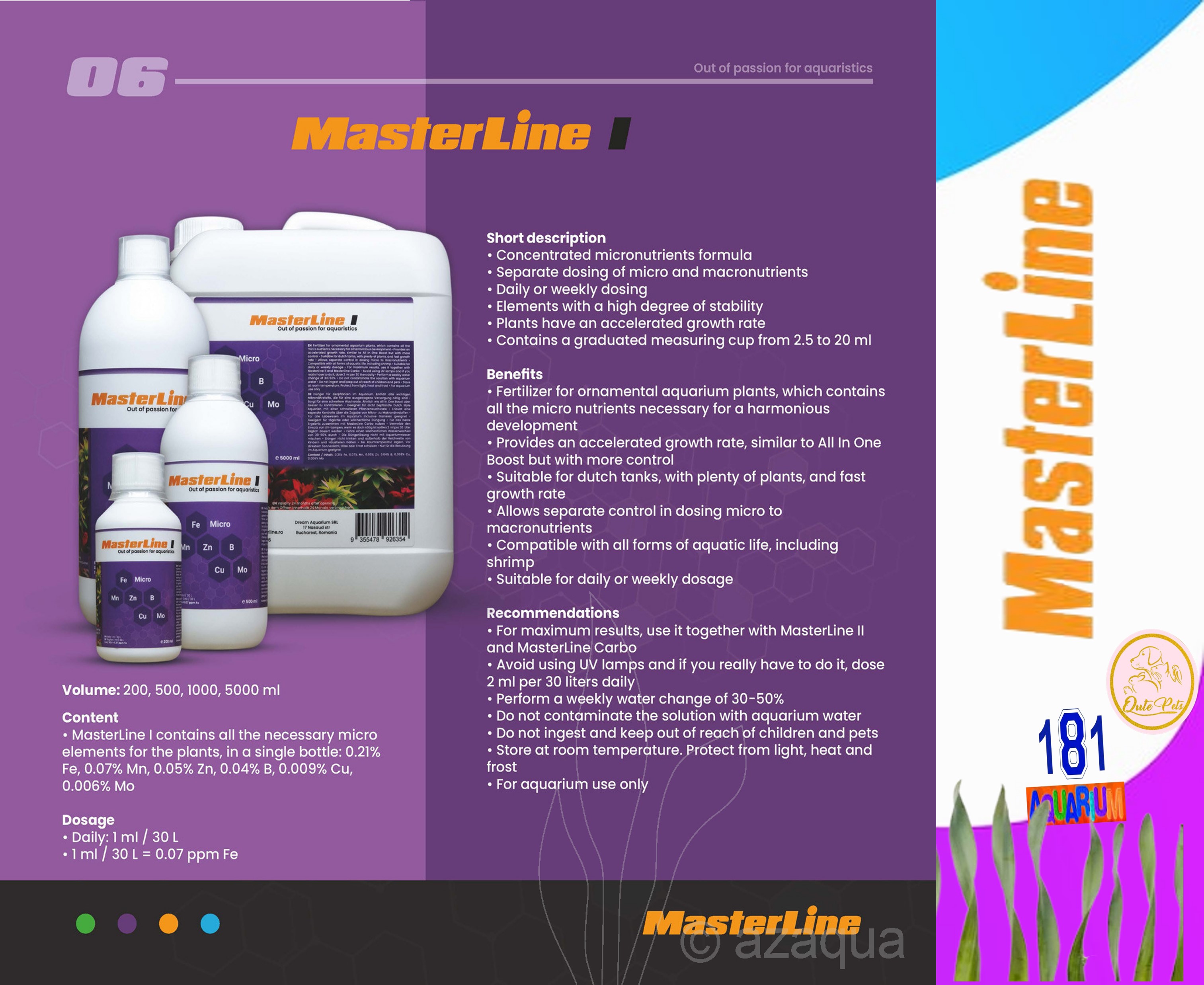 [500ml] MasterLine Micro I | Macro II for Aquarium Use | Shopee Singapore