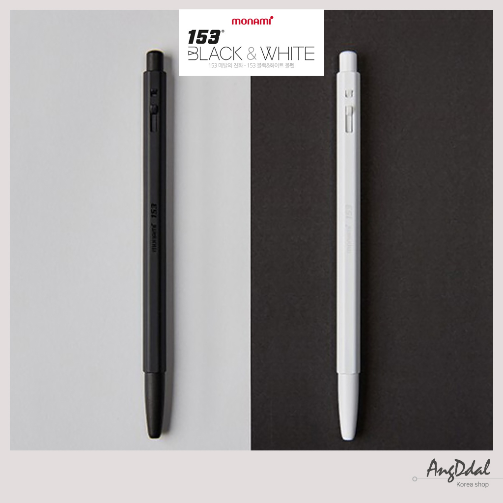 [Monami] 153 Black & White Metal High-Quality Pen | FX4000 | 0.7 mm ...