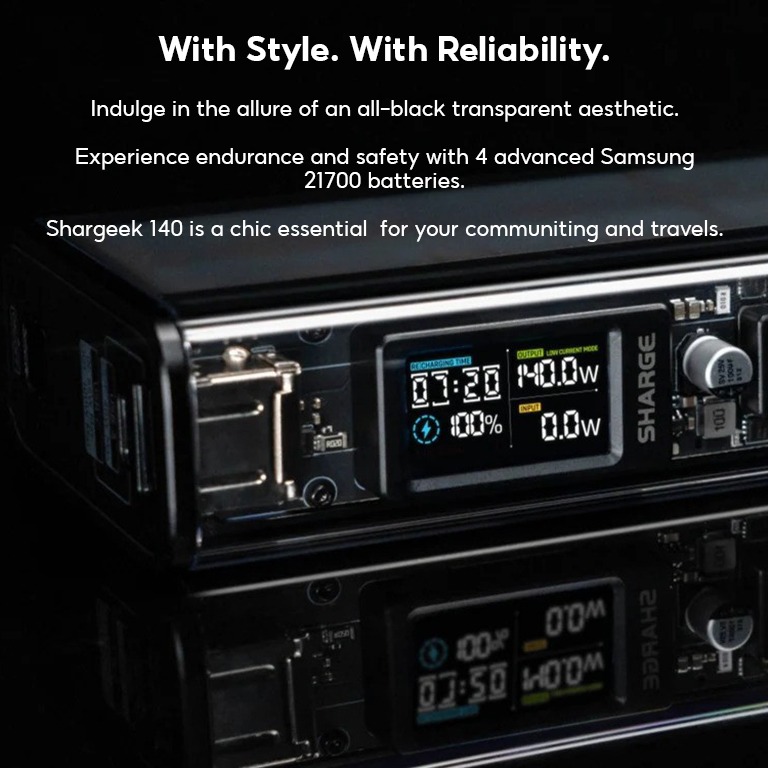 Shargeek/Sharge 140 Max 140W Output | 20,000mAh/72Wh Laptop Power Bank ...