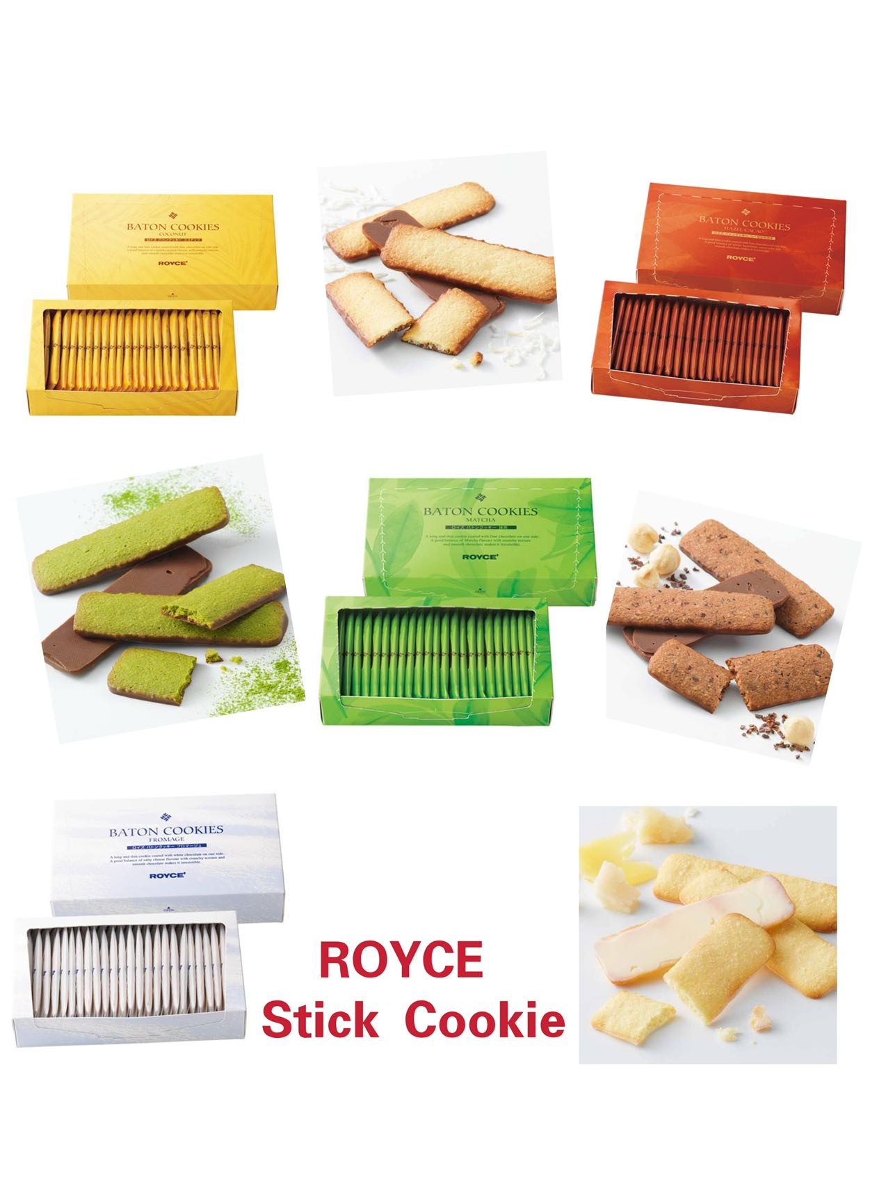 【Hokkaido Direct Mail】ROYCE Stick Cookie 4 Flavors／25 Pieces | Shopee ...