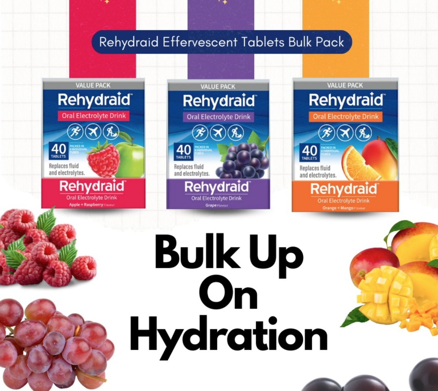 Rehydraid Oral Electrolyte Effervescent Tablets - Single 40 Pack ...