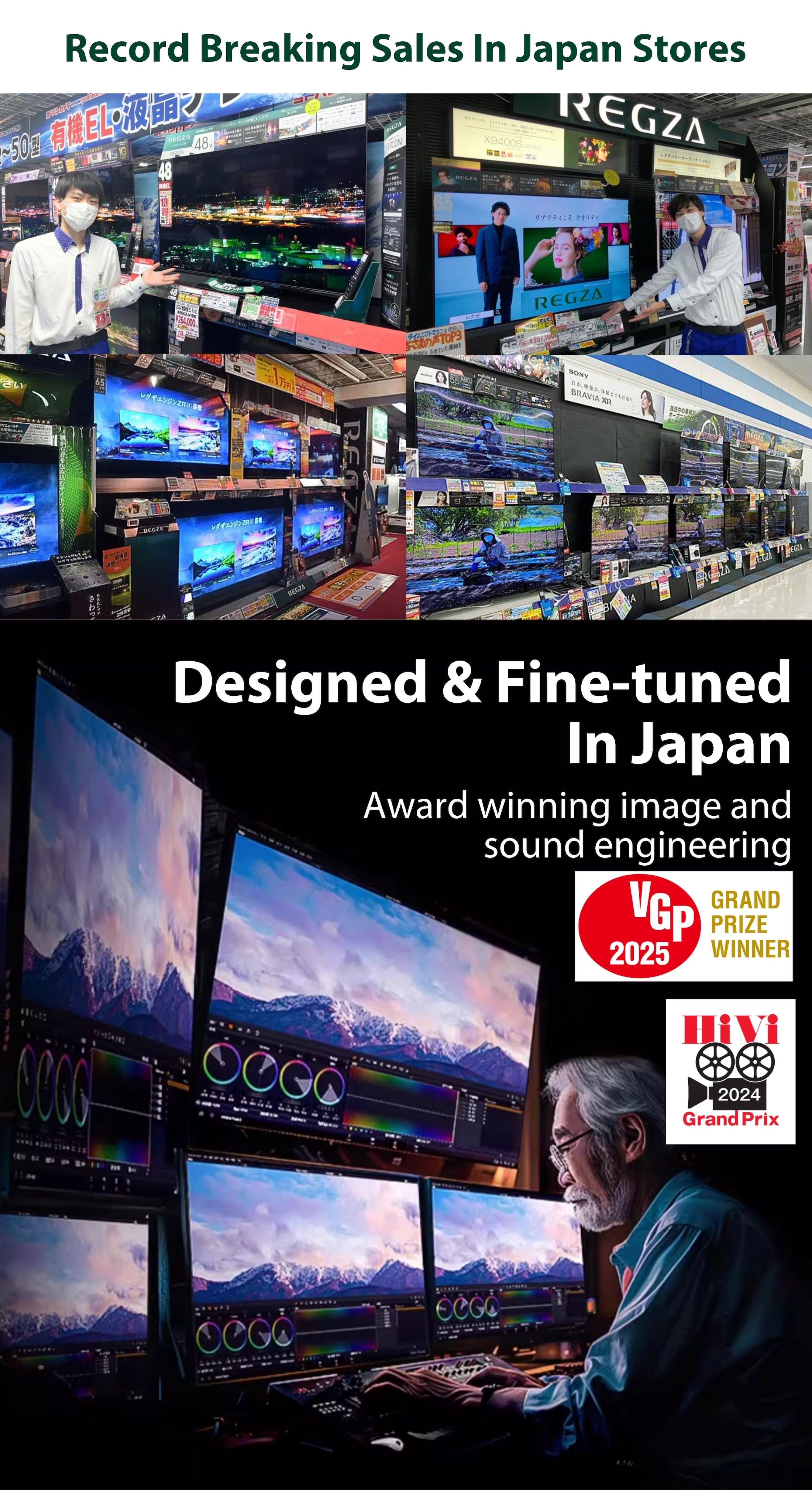 Toshiba Z870N 55/65/75/85 Inch Mini LED 4K Smart TV | 144Hz | REGZA ZR | Full Array Local ...