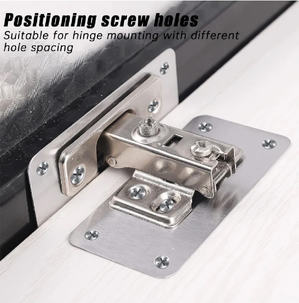 【SG Stock】Stainless Steel Cabinet Door Hinges Plate Repair Plate with ...