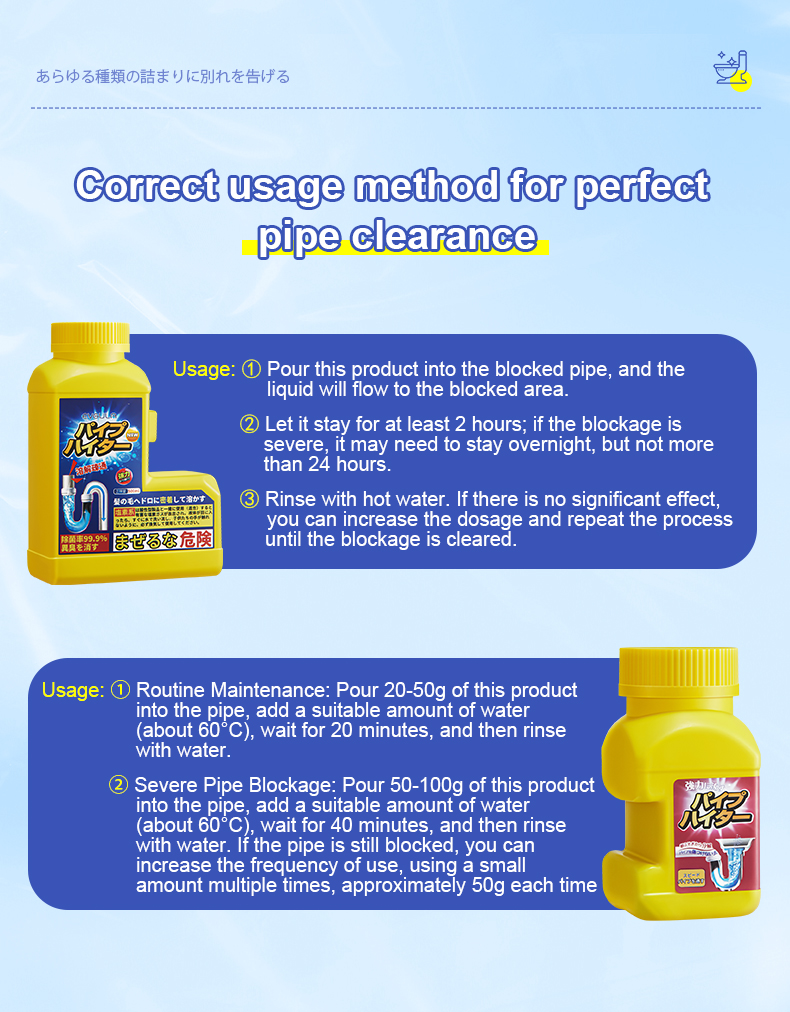 Japan Drain Declogger Drain Cleaner Powerful Pipe Dredging Kitchen ...