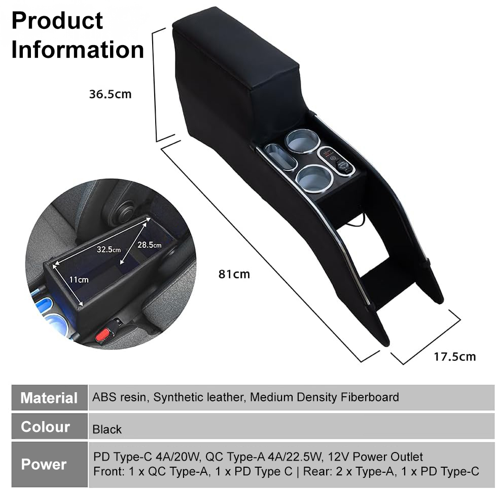 2024 Honda Freed GT 5-8 High Armrest Console Storage Box Organizer With ...
