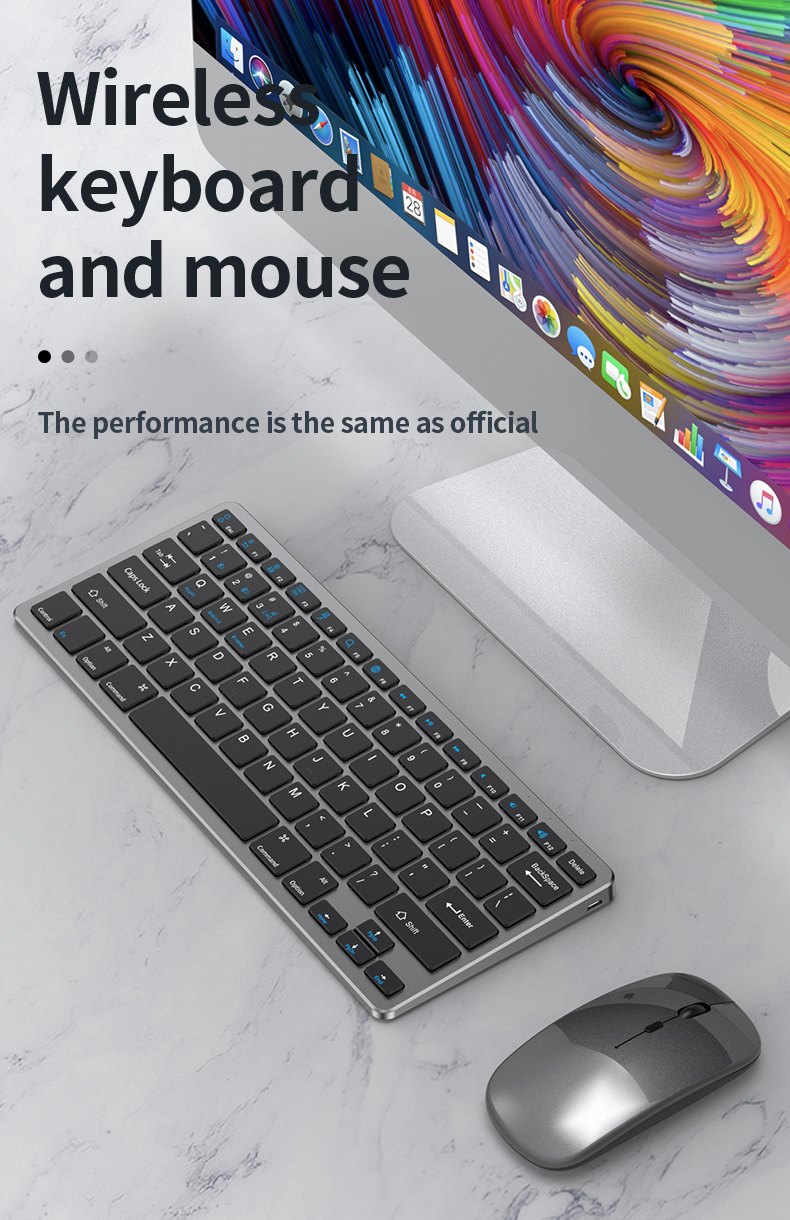 Bluetooth Wireless Keyboard Rechargeable Compact Slim 3 Modes Wireless ...