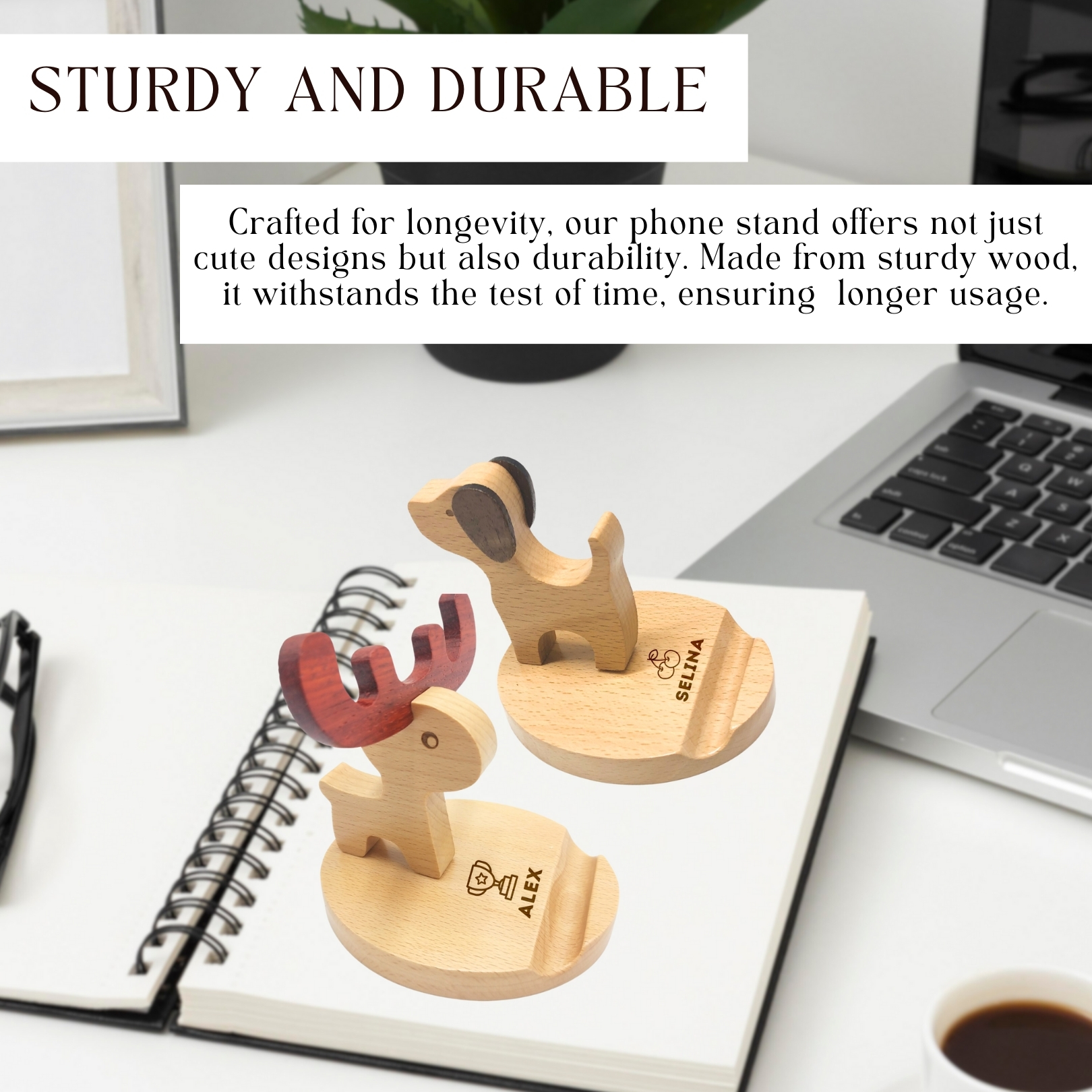 Personalised wood phone stand holder docks | Farewell Gifts Christmas ...