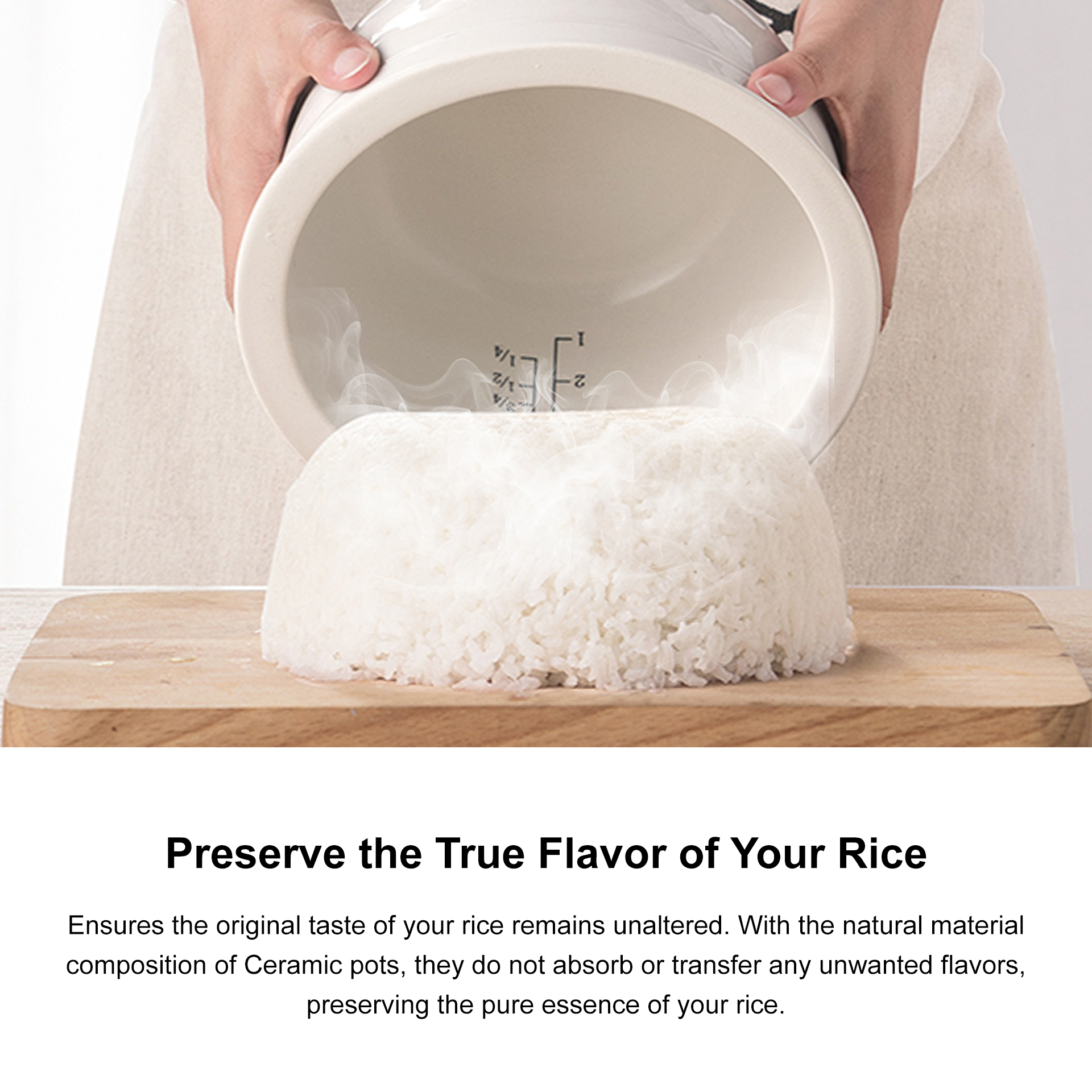 EuropAce 0.8L True Ceramic Pot Rice Cooker | ERJ5081DWH | Compact Sized ...