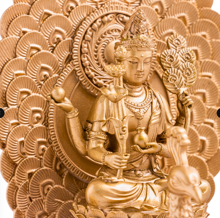 STW001 孔雀明王佛像 Mahamayuri | Shopee Singapore