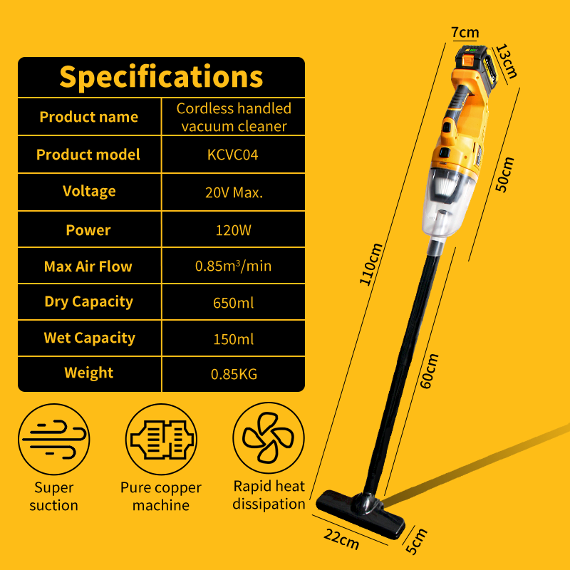 KEELAT Cordless Vacuum Cleaner Wet and Dry Portable Household Handheld ...