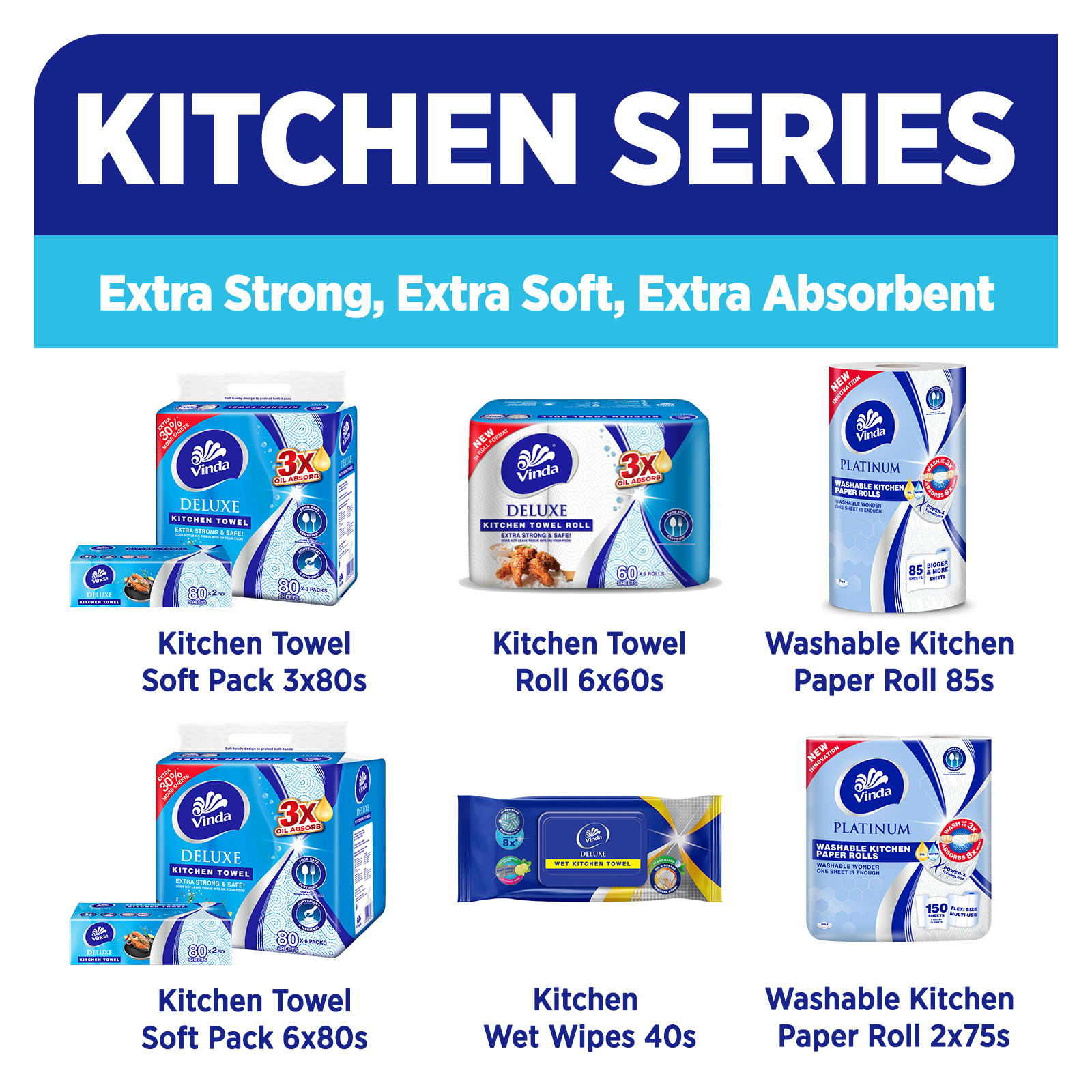 [Bundle Of 2] Vinda Kitchen Towel Full Range Series | Shopee Singapore