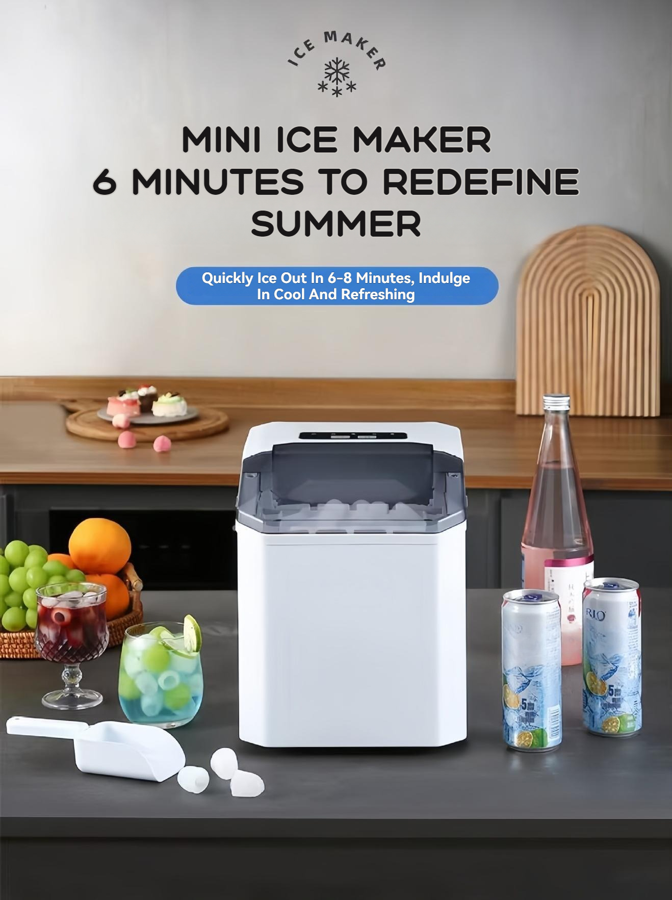 Ice Maker Machine Mini Ice Maker Machine Fast Portable Household ...