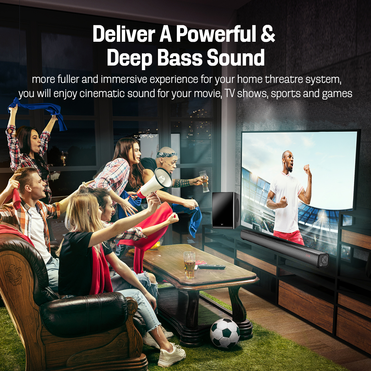 Vinnfier Hyperbar 303 BTRM Soundbar With Subwoofer | Max120W | Heavy ...