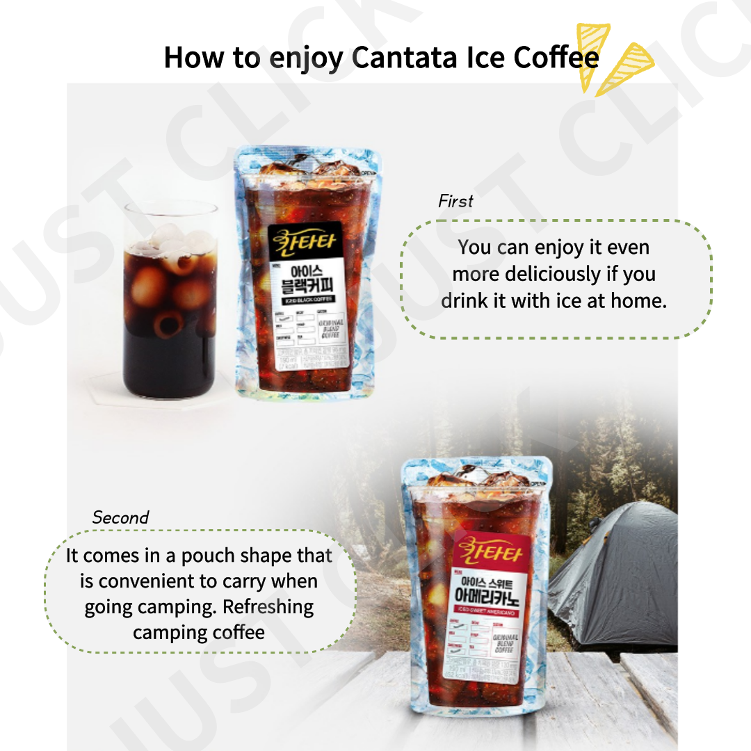 Cantata coffee pouch 230ml / Black Americano Hazelnut Caramel Macchiato ...